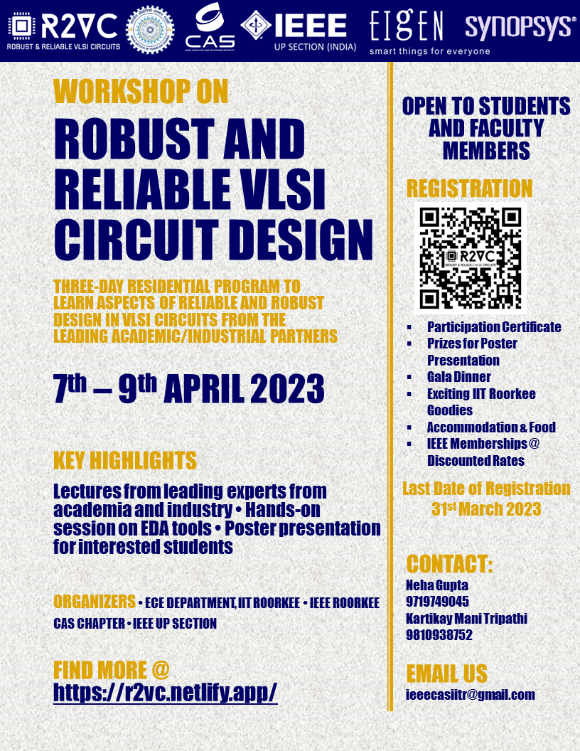 Workshop on Robust and Reliable Circuit Design : vTools Events | vTools IEEE