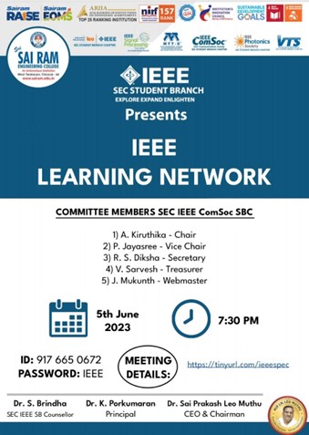 IEEE LEARNING NETWORK - IEEE IES SOCIETY SAIRAM