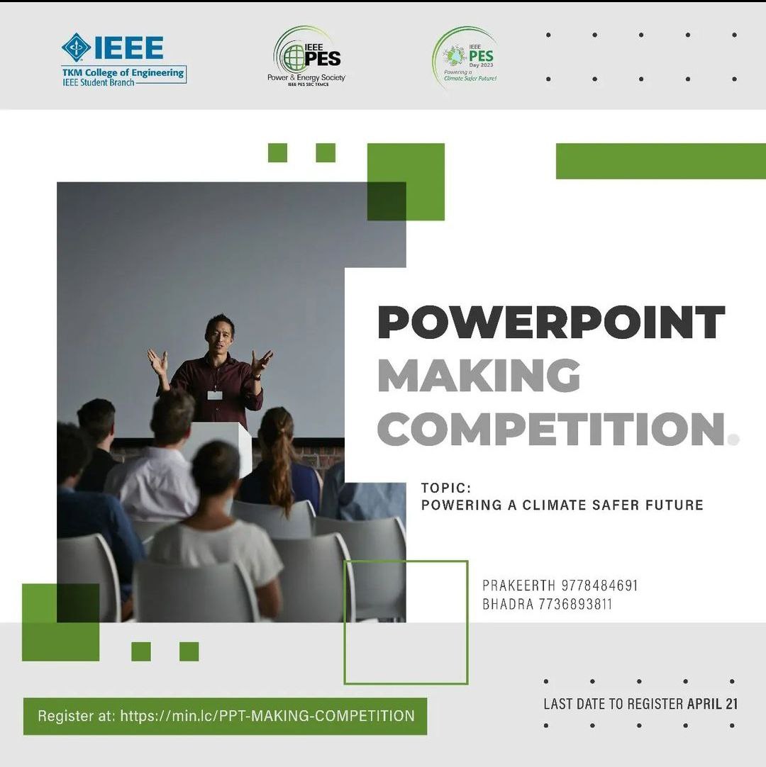 PES Day : PowerPoint making competition : vTools Events | vTools IEEE