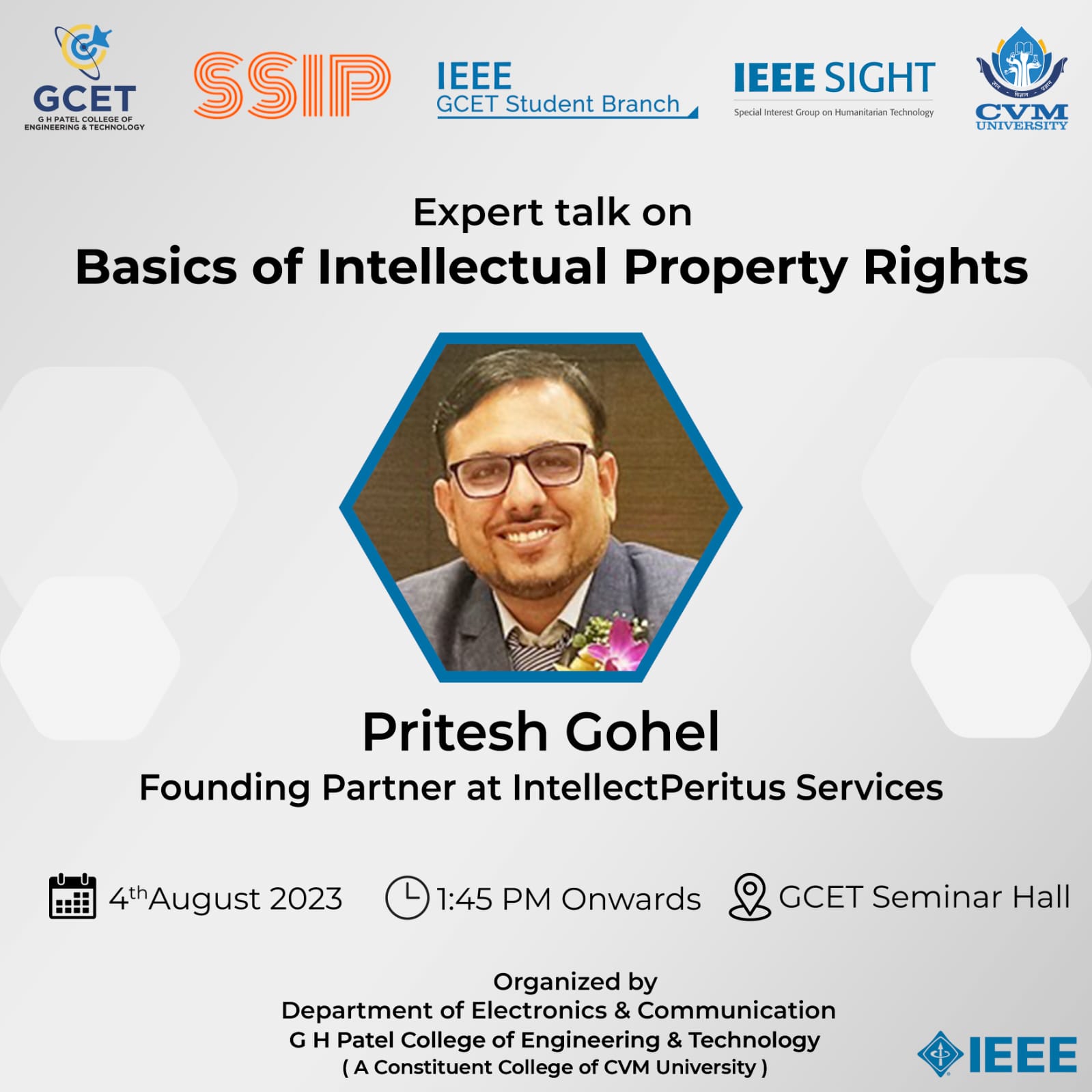 Expert Talk on "Basics of Intellectual Property Rights" : vTools Events ...