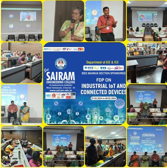 Faculty Development Program (FDP) on Industrial IoT and Connected ...