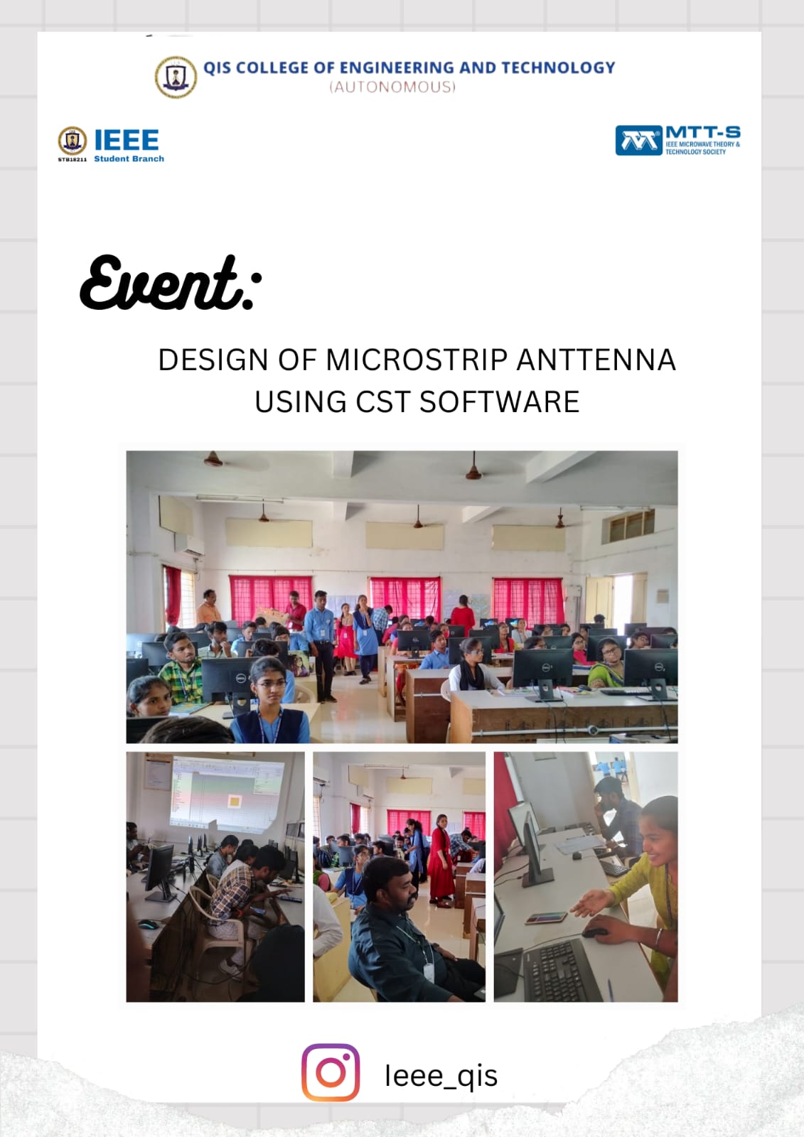 DESIGN OF MICROSTRIP ANTENNA USING CST SOFTWARE : vTools Events