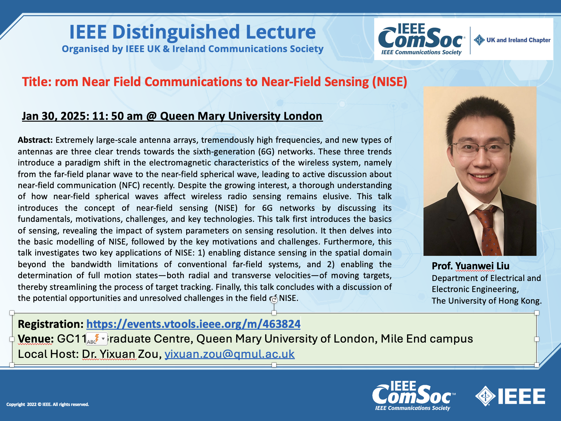 IEEE UK and Ireland ComSoc - Distinguished Lecture on "From Near Field ...
