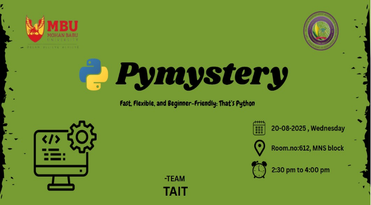 Crack the Code: PyMystery Ignites Python Passion at MBU : vTools Events ...